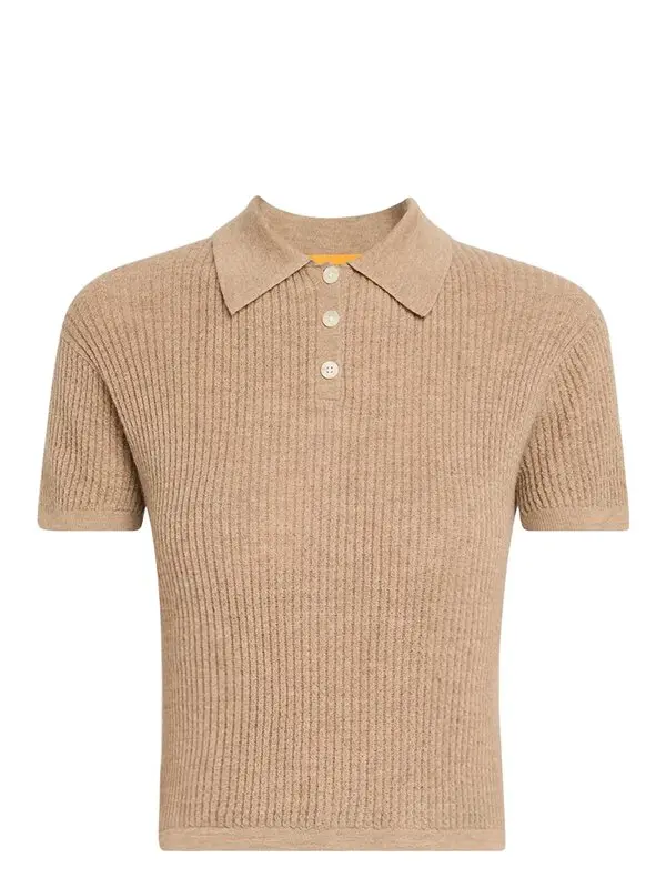 Guest In Residence Cashmere Polo Sweater - Taupe