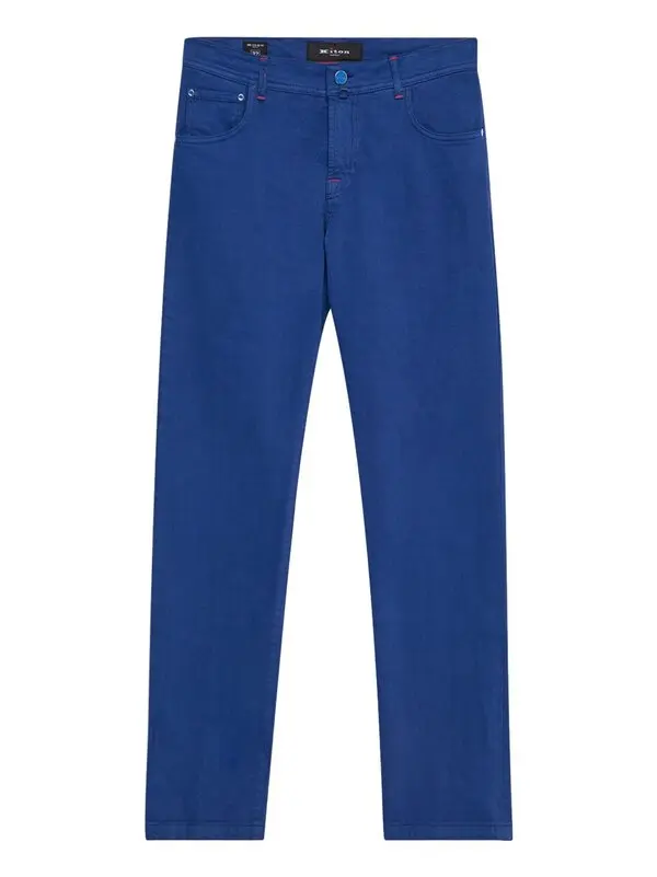 Kiton Slim Fit Denim Pants - Blue