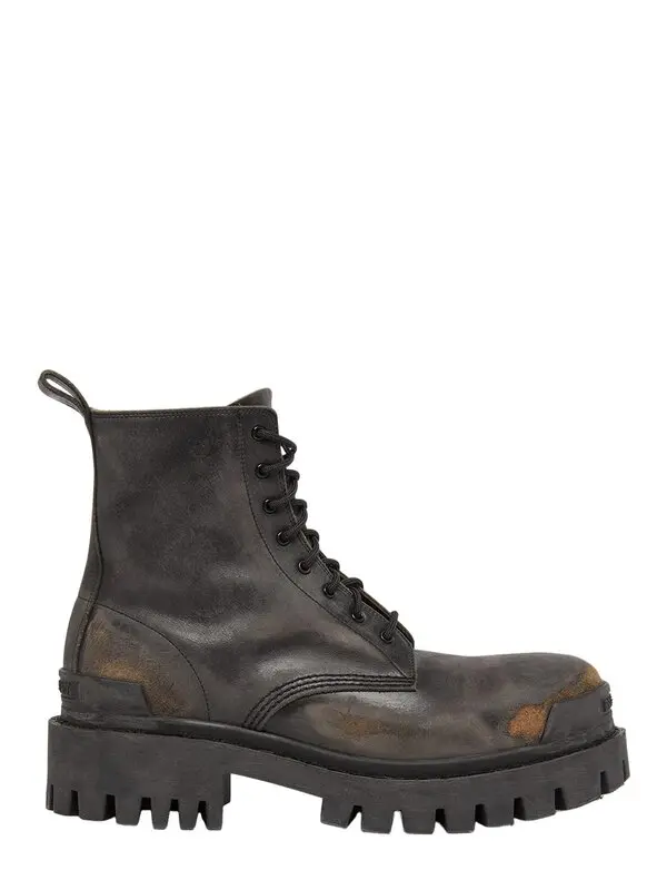 Balenciaga Strike Lace-up Boots - 1020 Black/brown