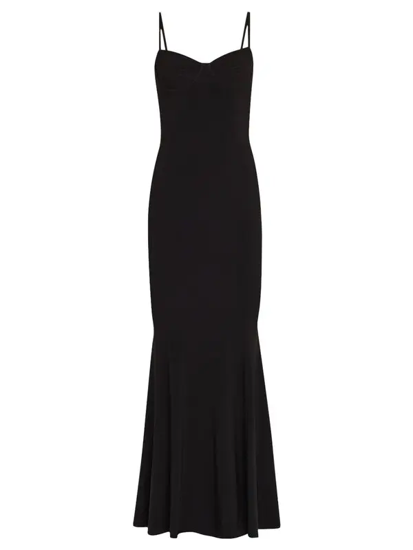 Norma Kamali Underwire Fishtail Gown - Black