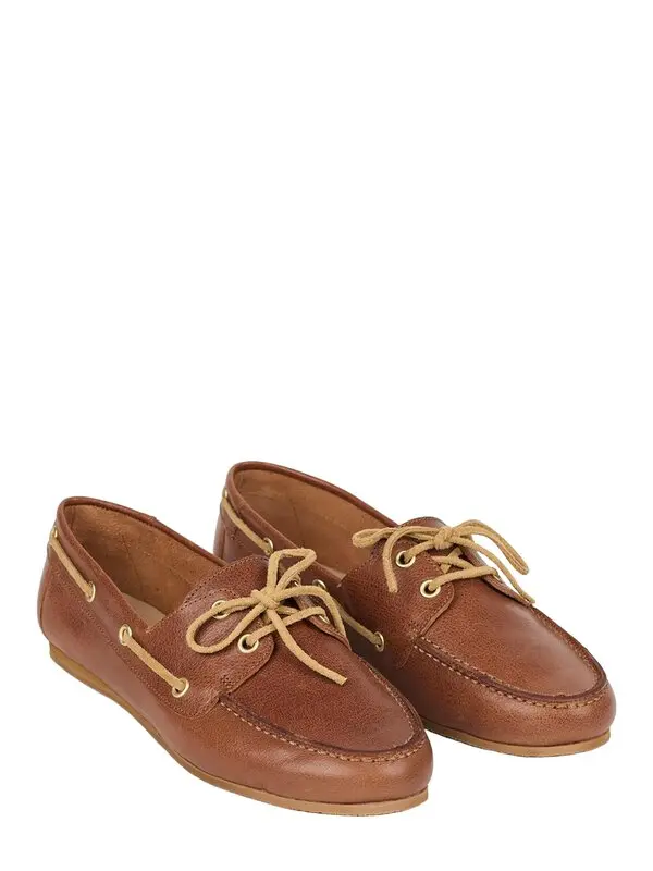 JAMIE HALLER Boat Loafer - Brown