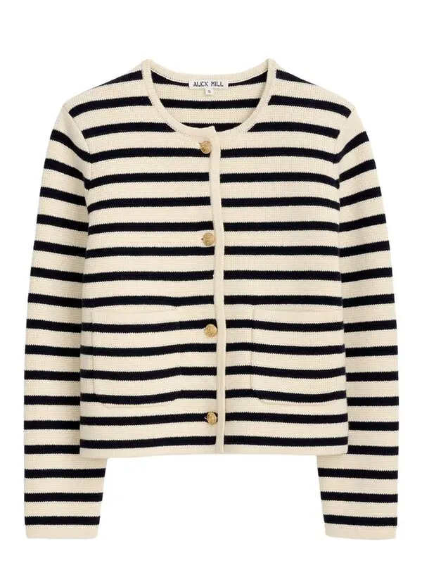 ALEX MILL - Alex Mill Paris Striped Sweater Jacket