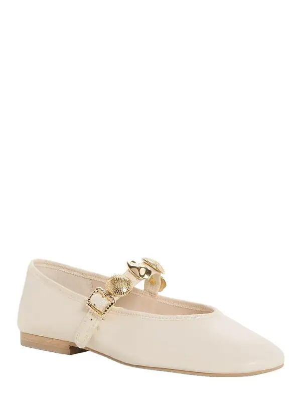 Dolce Vita Relan Embellished Flats - Off White