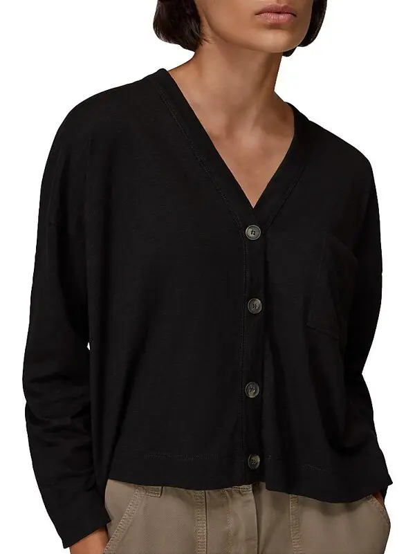 Whistles Drop Shoulder Cardigan - Black