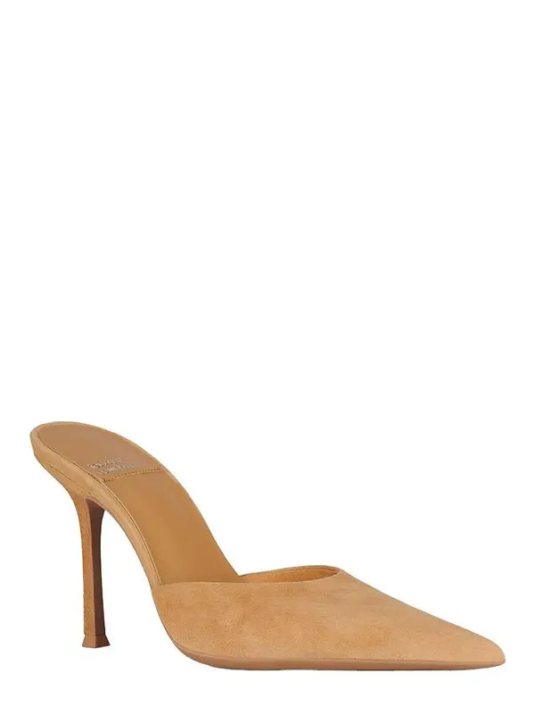 Jeffrey Campbell Robyn Mule Pumps - Camel Suede