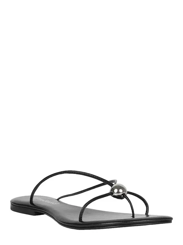 Jeffrey Campbell Cherished Flat Sandals - Black/silver