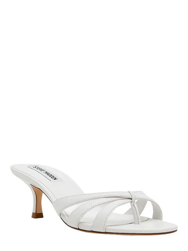 Steve Madden Cary Sandals - White Leather
