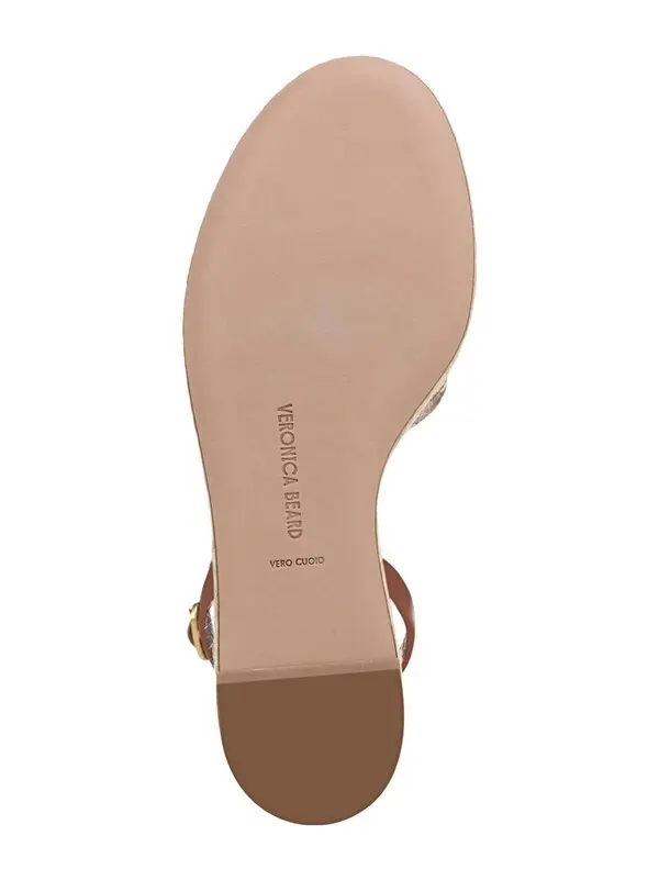 Veronica Beard Philene Espadrille Wedge Sandals - Caramel