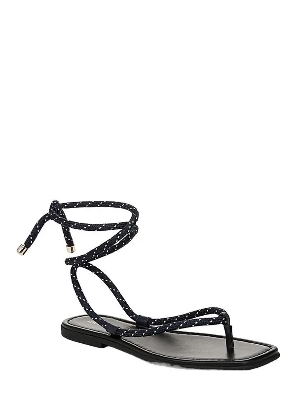 Veronica Beard Carmina Cord Sandals - Eclipse/coconut