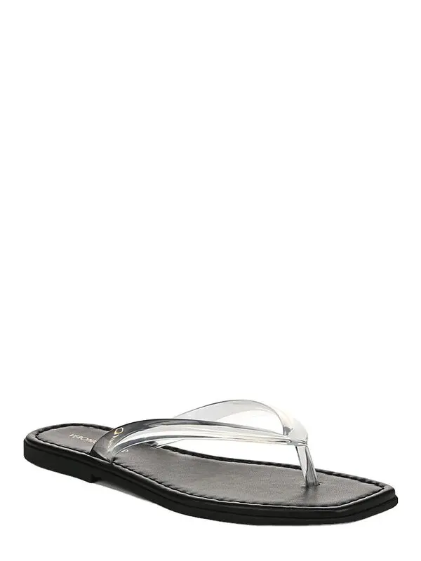 Veronica Beard Clea Jelly Thong Sandals - Clear