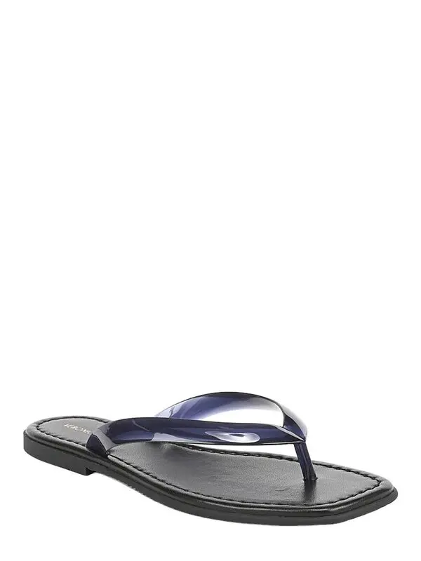 Veronica Beard Clea Jelly Thong Sandals - Navy