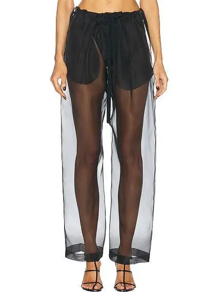 Khaite Trenton Organza Trouser - Black