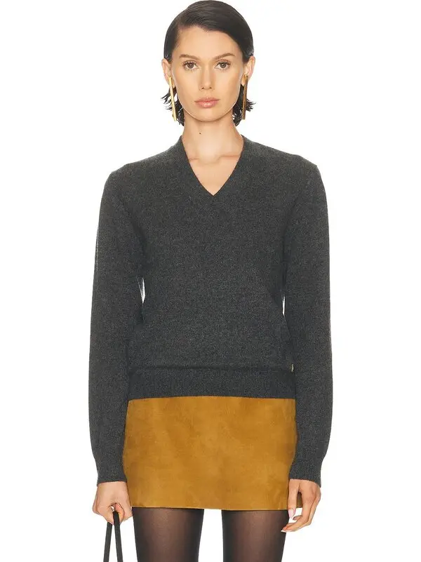 Eterne Lennox Cashmere Sweater - Heather Charcoal