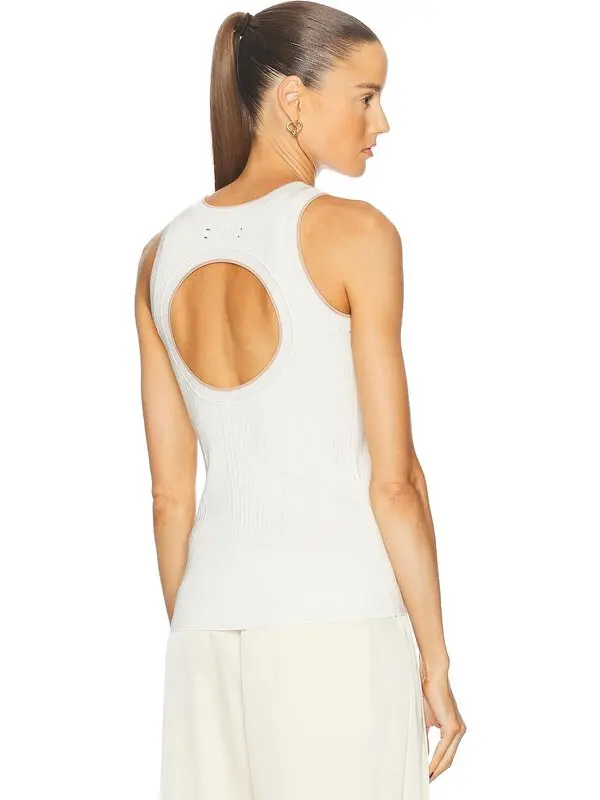 Amiri Open Back Tank Top - Ivory
