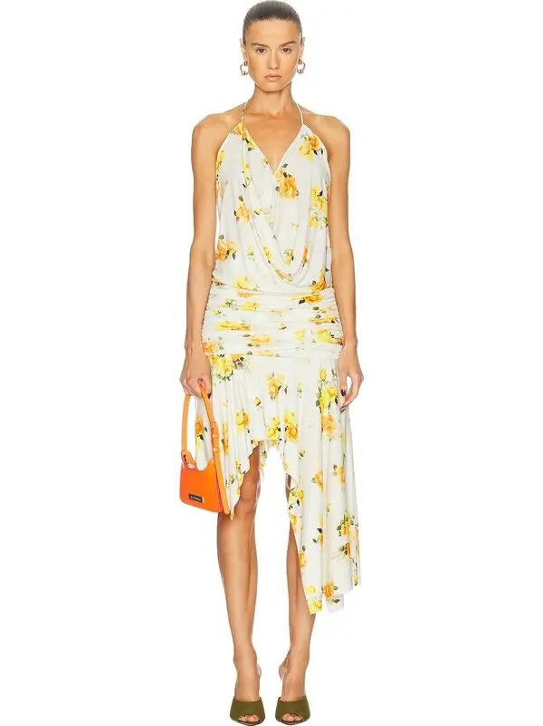 Acne Studios Dikata Dress - Orange & White
