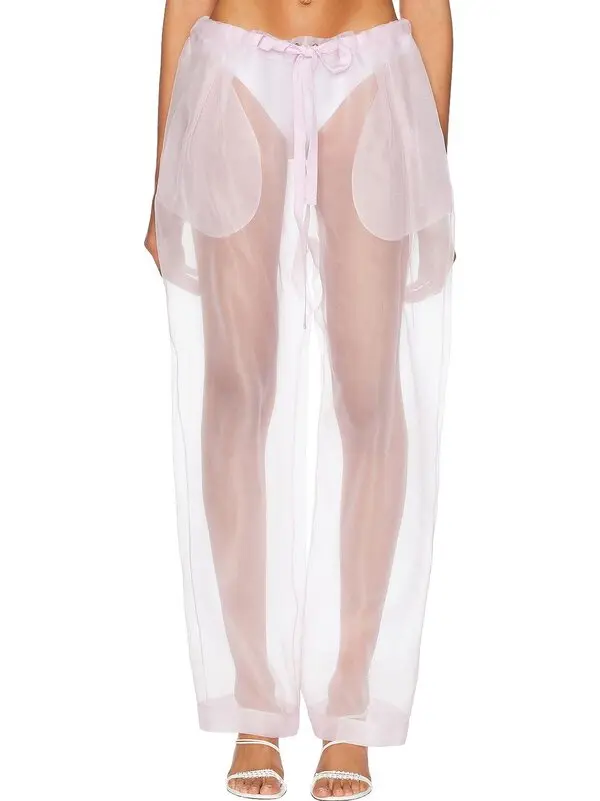 Khaite Trenton Organza Pant - Peony
