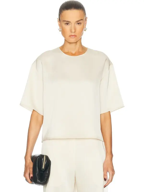 LESET Barb Boxy Tee - Creme