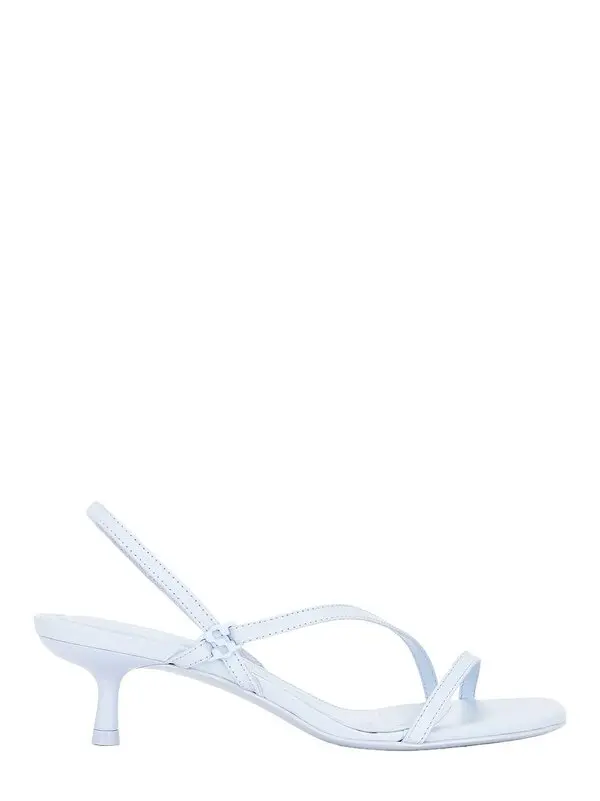 Simkhai Cedonia Logo Stud Strappy Kitten Heel Sandal - Periwinkle Sky