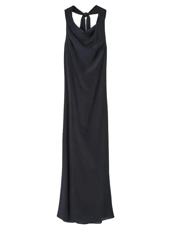 Cos Cowl-neck Maxi Dress - Navy