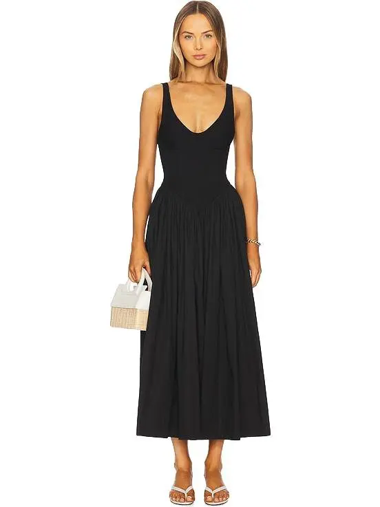 Delfi Odessa Midi Dress - Black