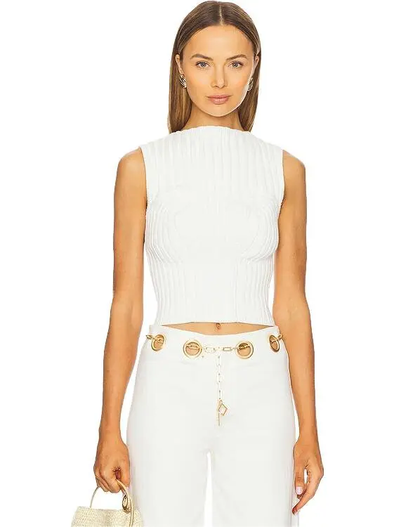 Cult Gaia Anzu Knit Top - Off White