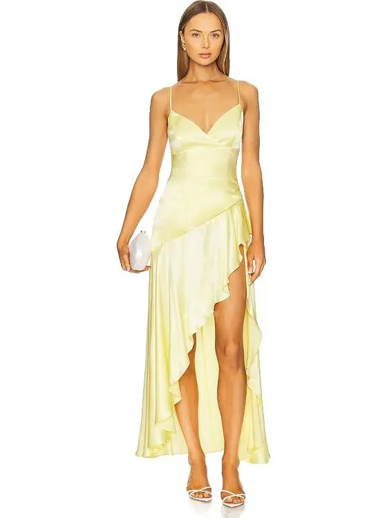 Bardot Sorella Midi Dress - Canary Yellow