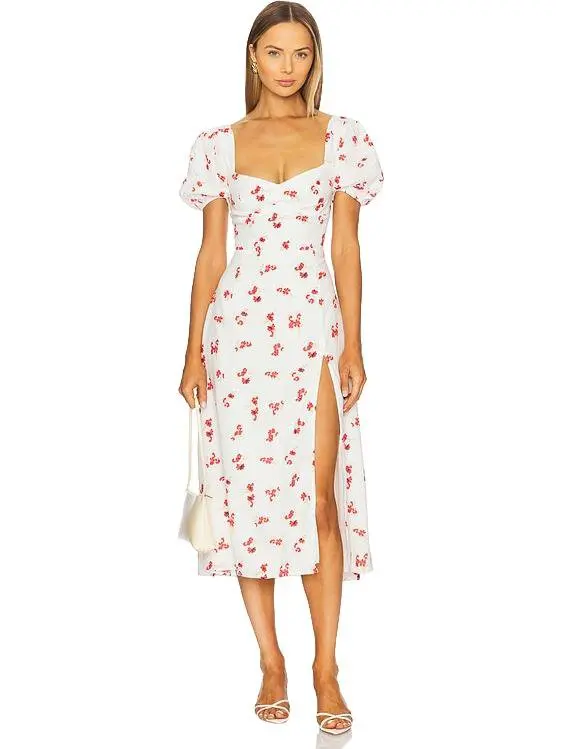 Bardot Gillian Midi Dress - Summer White Floral