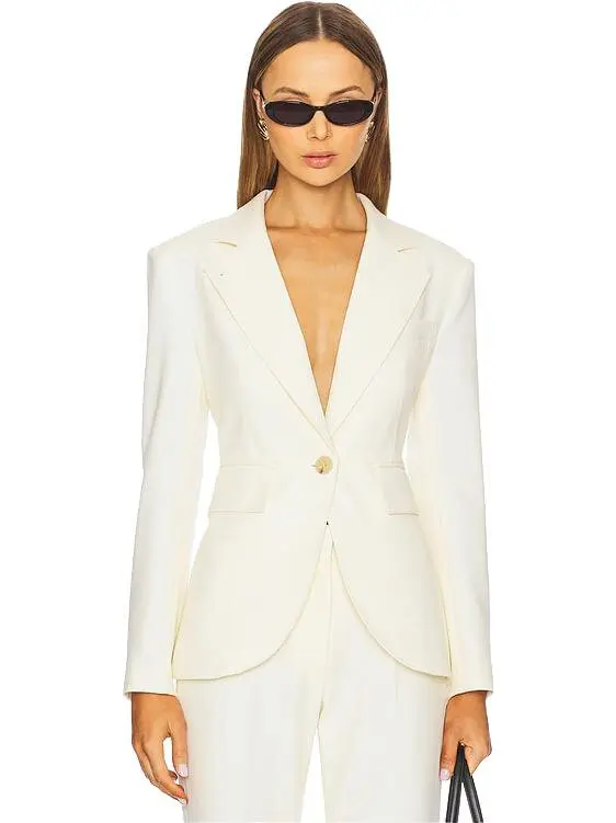 Smythe Seamed Blazer - Chalk