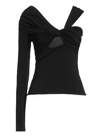 NENSI DOJAKA Draped Jersey Top - Black