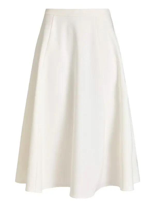Theory Crepe Midi Skirt - Ivory