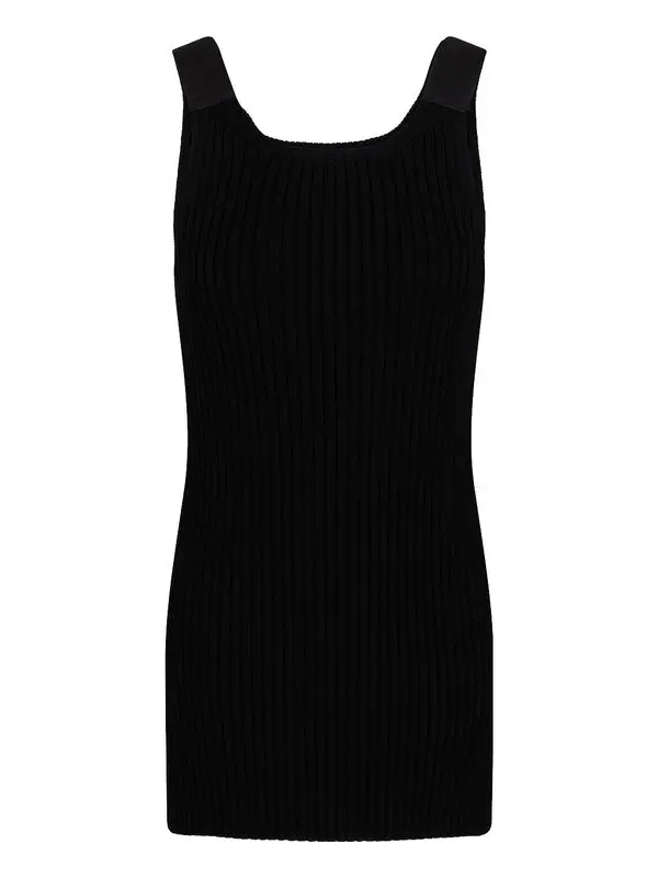 Helmut Lang Ribbed Tank - Black