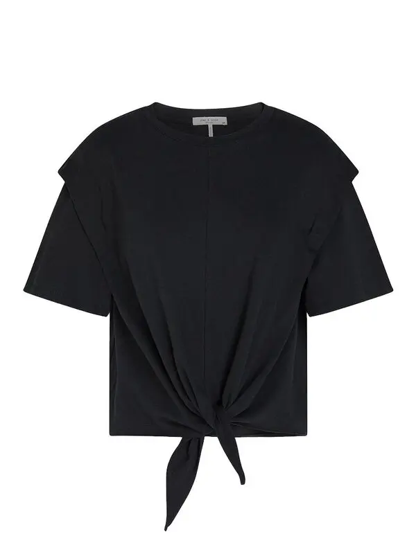 Rag & Bone Mica Knotted T-shirt - Black