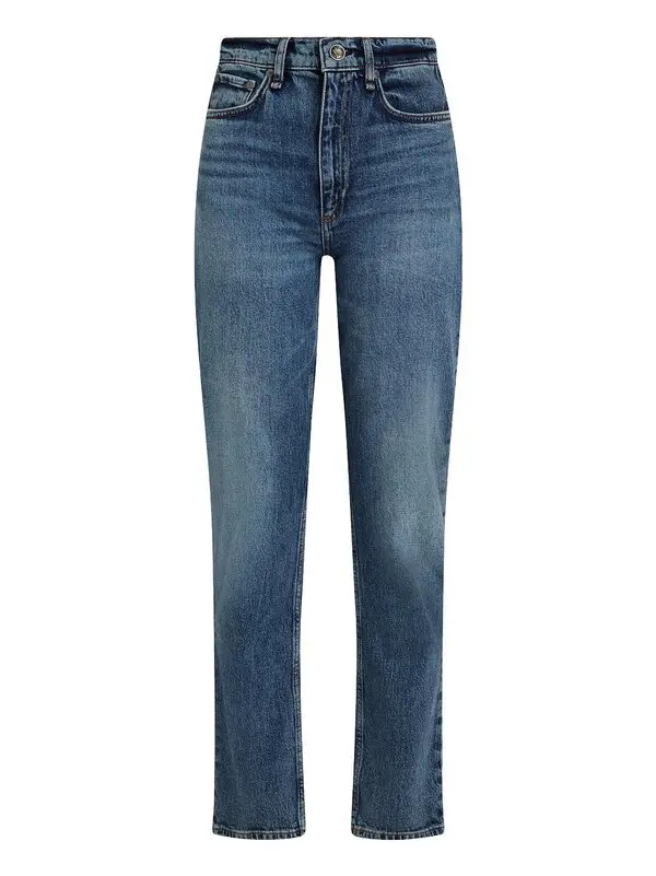 Rag & Bone Wren High-rise Slim-leg Jeans - Mid Denim
