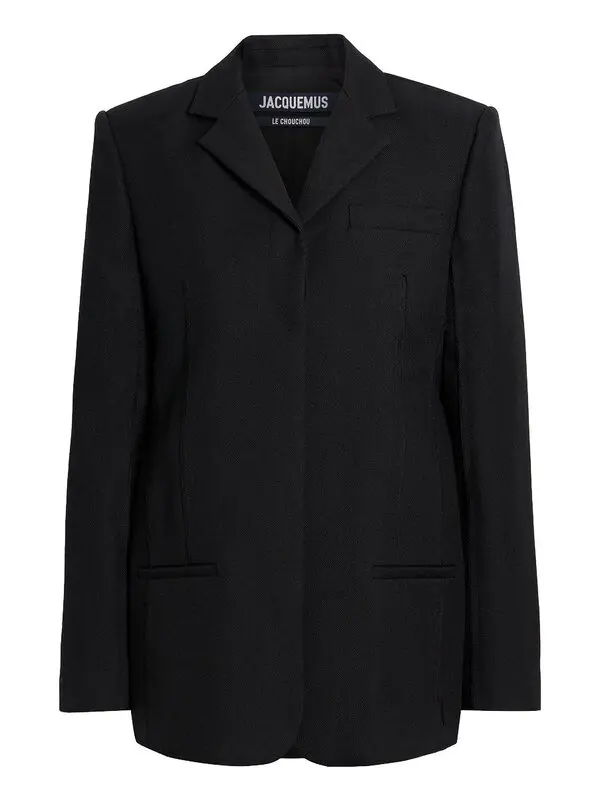 Jacquemus Oversized Wool-twill Blazer - Black