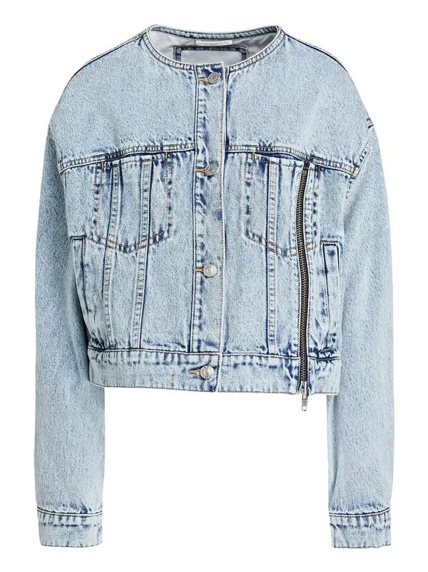 3.1 Phillip Lim Cropped Denim Jacket - Light Denim