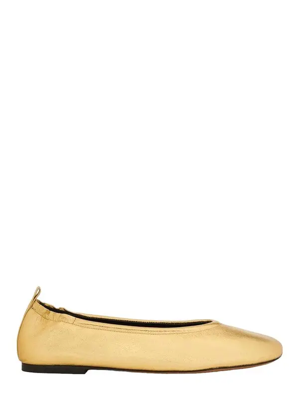 3.1 Phillip Lim Metallic Leather Ballet Flats - Gold