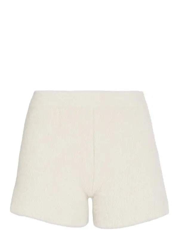 Jacquemus Neve Brushed Knitted Shorts - Off-white