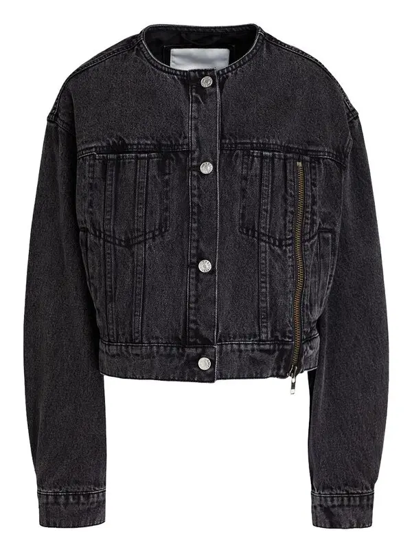 3.1 Phillip Lim Cropped Denim Jacket - Black