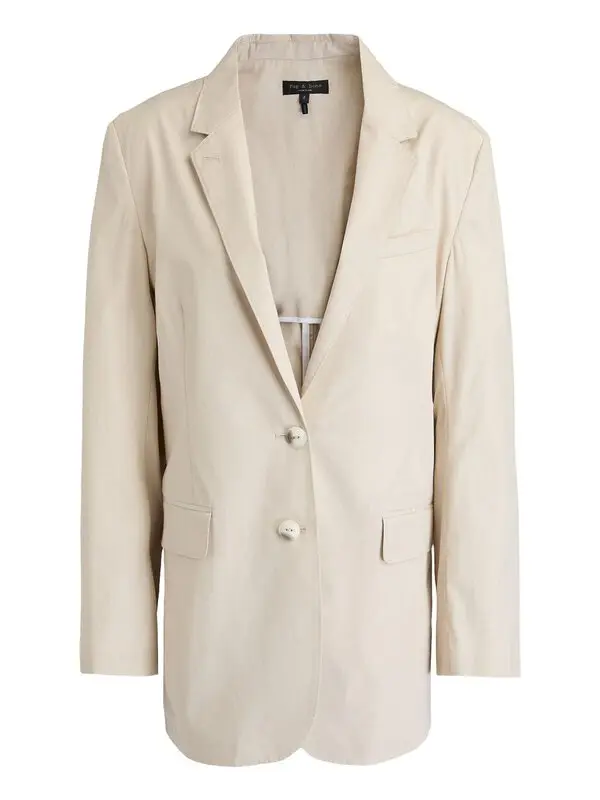 Rag & Bone Odessa Cotton-poplin Blazer - Beige
