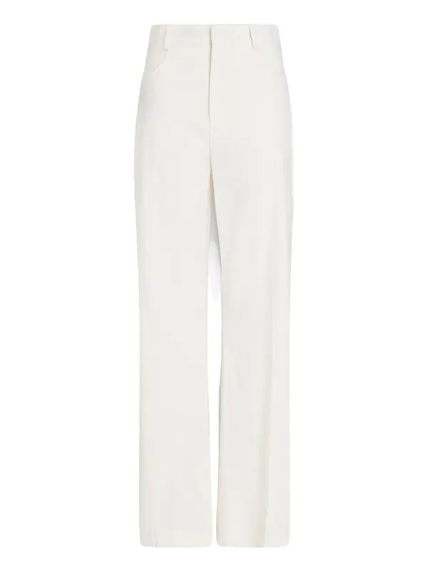 Jacquemus Woven Flared Pants - Ivory
