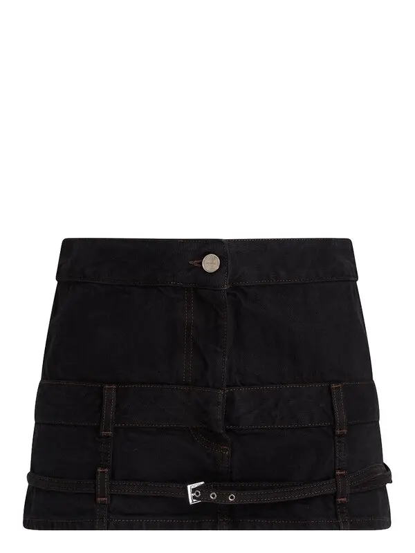Jacquemus De Nîmes Criollo Belted Denim Mini Skirt - Black