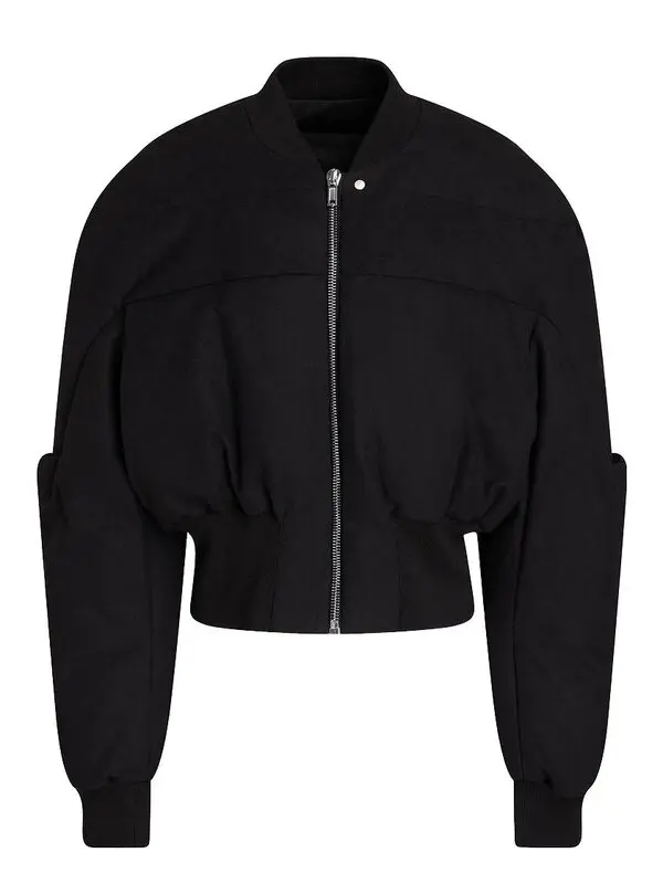 Rick Owens Quilted Cotton Down Bomber Jacket - Black