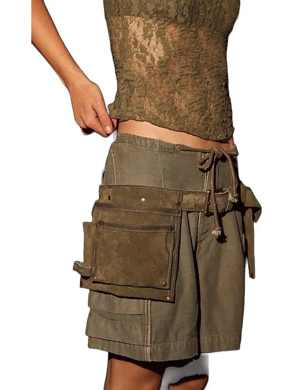 Free People Cargo Pocket Belt - Olive