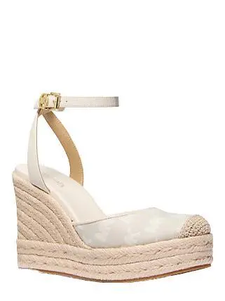 Michael Kors Larissa Logo Jacquard Espadrille Wedge - Natural