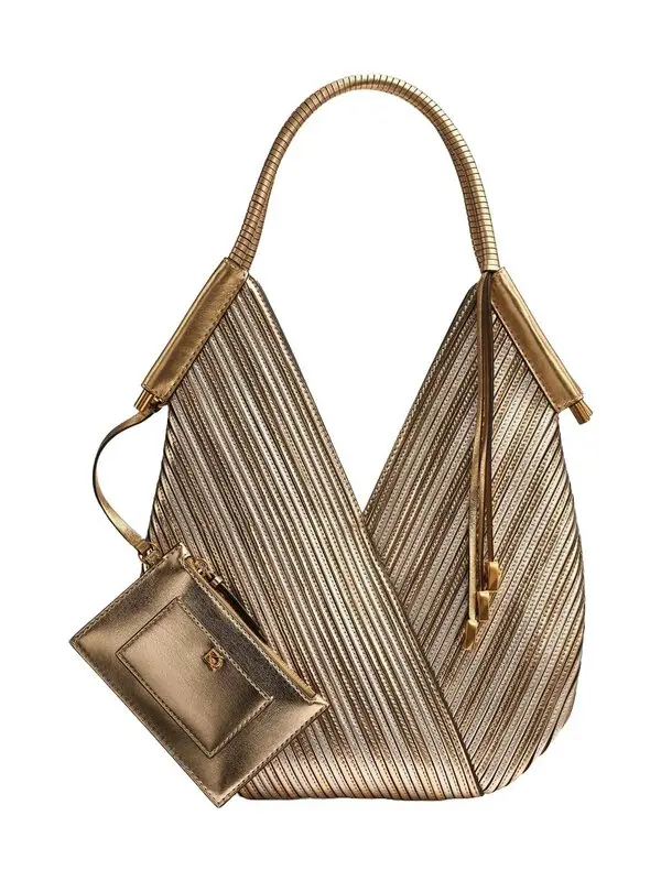 Donna Karan New York Baldwin Mini Metallic Shoulder Bag - Gold