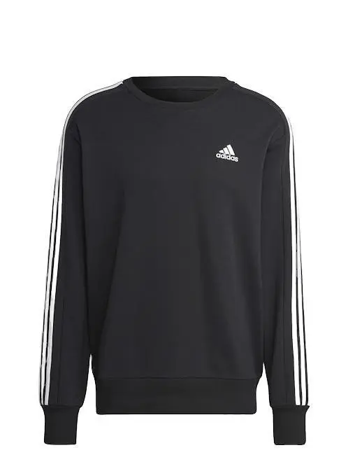 Adidas Essentials French Terry 3-stripes Sweatshirt - Black