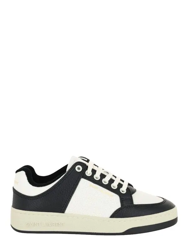 Saint Laurent Sl/61 Perforated Leather Sneakers - White