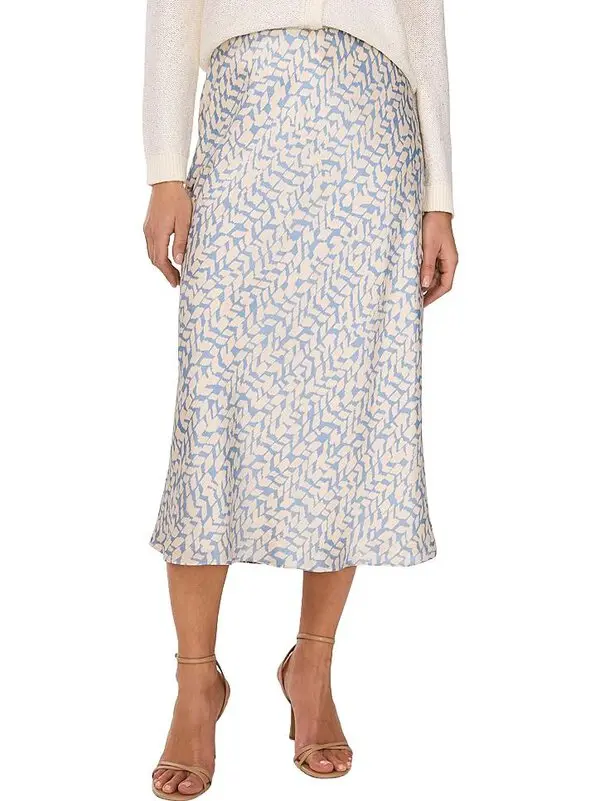 Vince Camuto Bias Pull On Midi Skirt - Lake Breeze