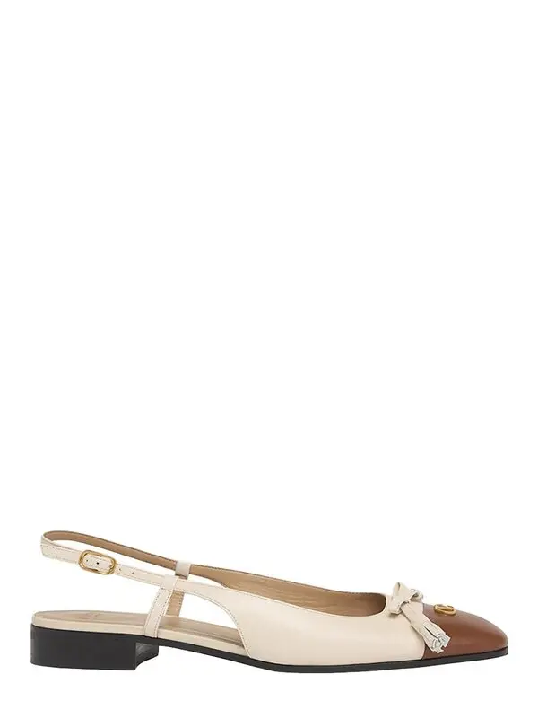 Valentino Garavani Slingback Ballerina Pumps - Butter/tabacco