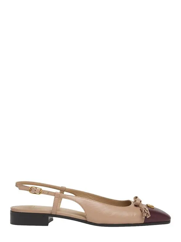 Valentino Garavani Slingback Ballerina Pumps - Rose Cannelle/garnet